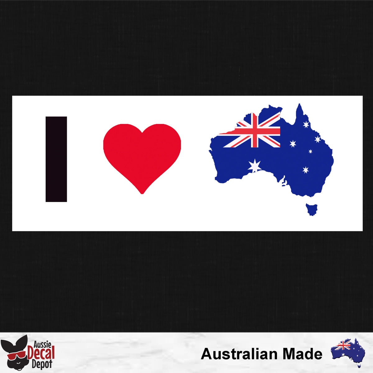 I Love Australia Sticker – Aussie Decal Depot